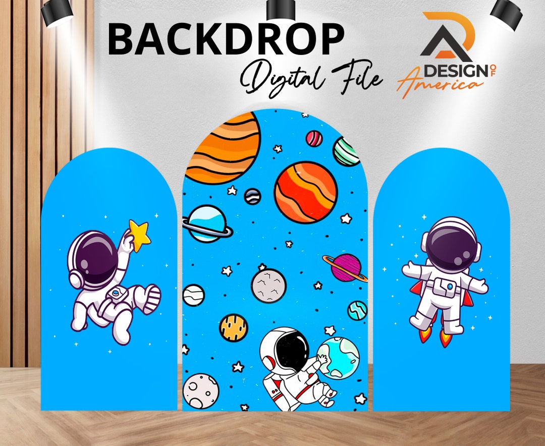 Backdrop Astronaut - Astronaut Birthday Party Decor, Astronaut Cutout ...