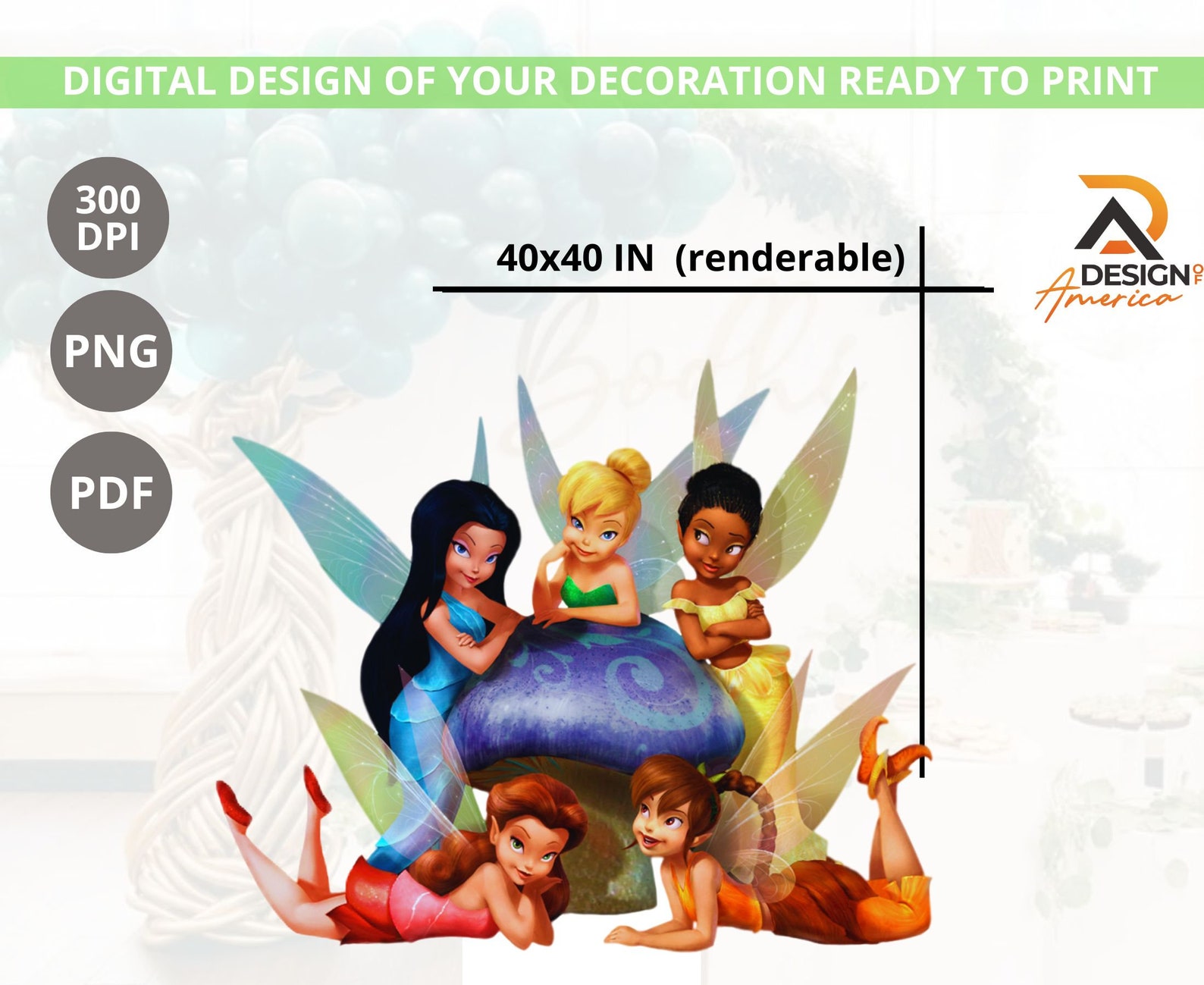 Tinker Bell - Cutout, Party Decoration Tinker Bell Theme, Birthday ...