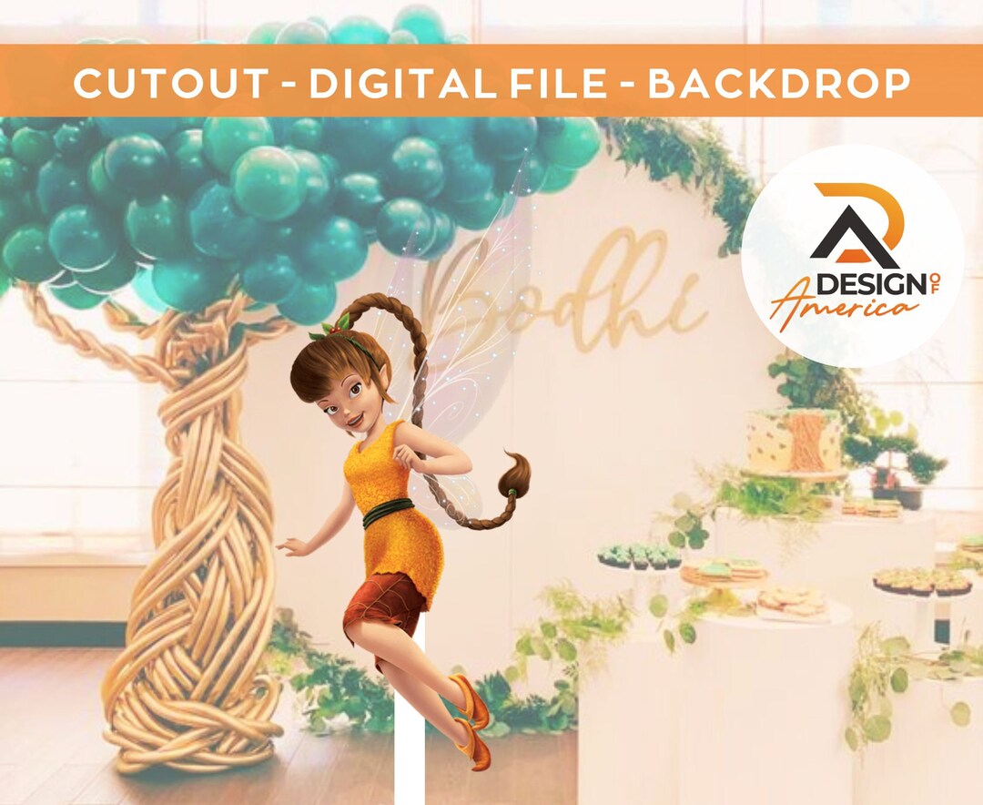 Fawn Tinker Bell - Cutout, Party Decoration Tinker Bell Theme, Birthday ...