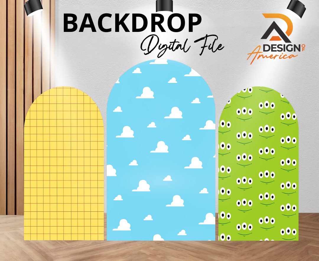 Backdrop Toy Story - Toy Story Birthday Party Decor, Toy Story Cutout ...