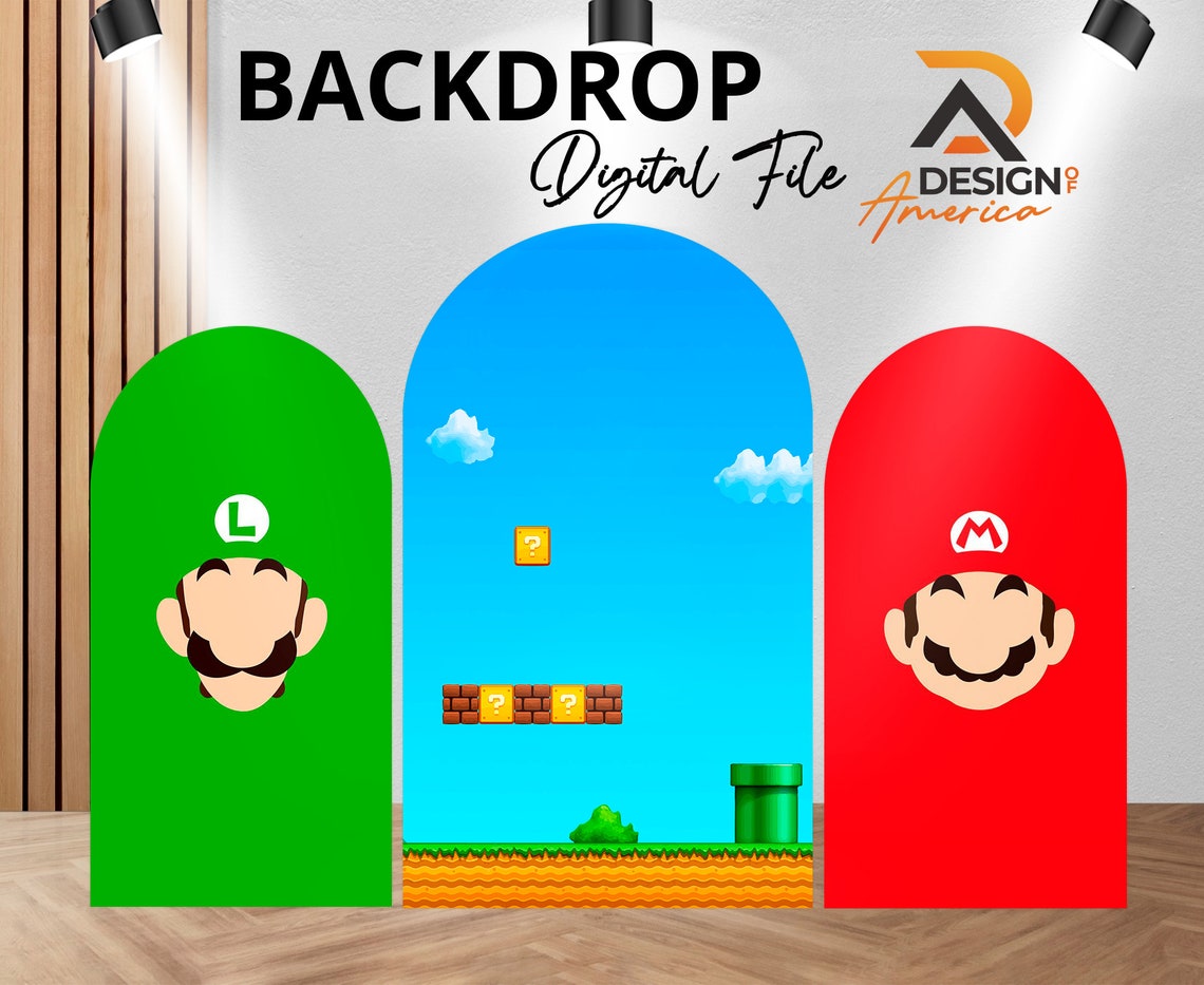 Backdrop Super Mario Bros Super Mario Bros Birthday Party Decor, Super ...