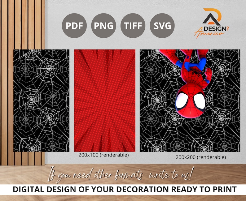 Spiderman Backdrops Prop Cutout Bundle Template Party Decor Business ...