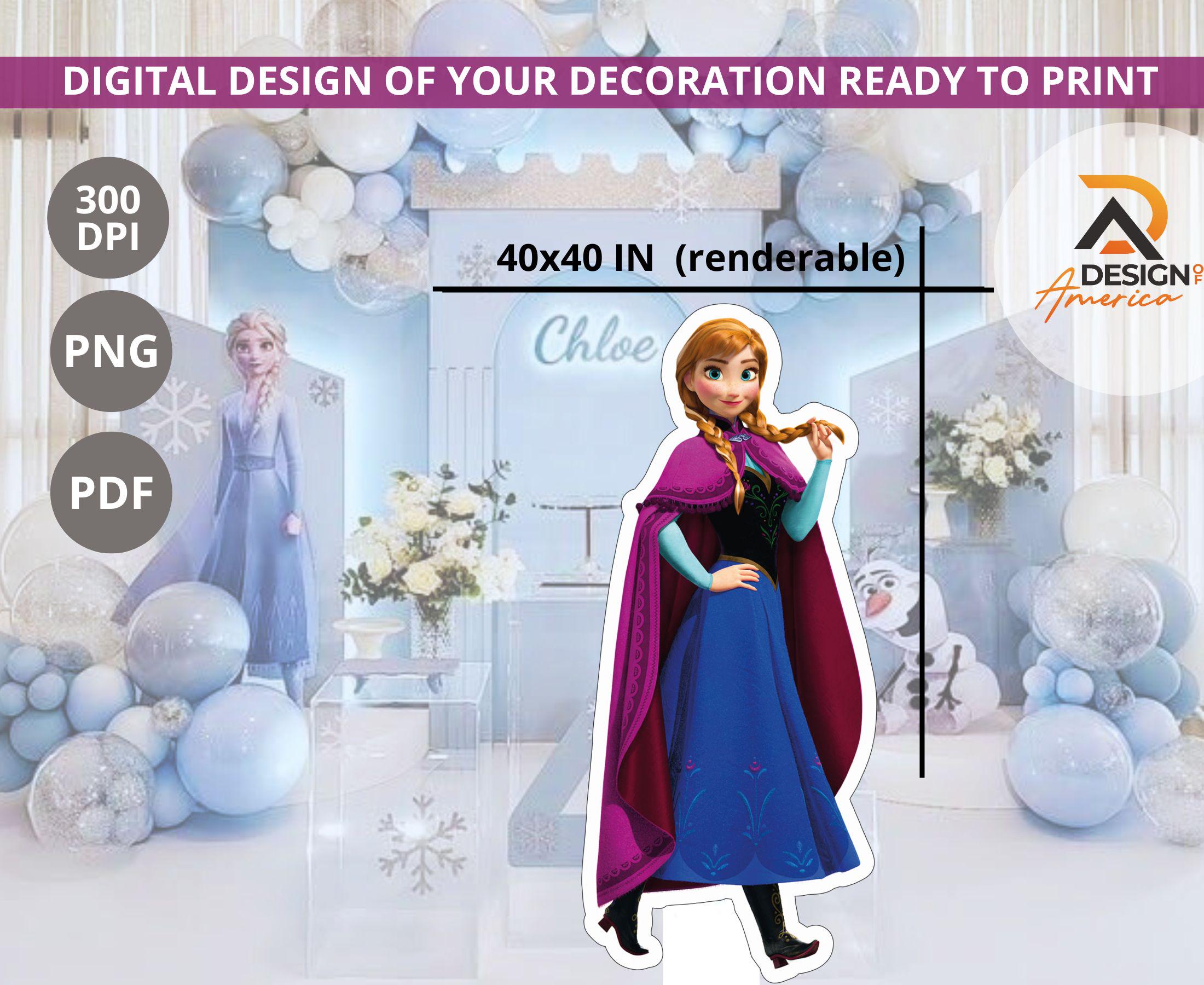 Frozen Cutout, Anna Party Decoration Theme, Birthday Party, Stand up ...