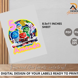 Inside Out Personalized Cake Topper | Inside Out Birthday Party ...