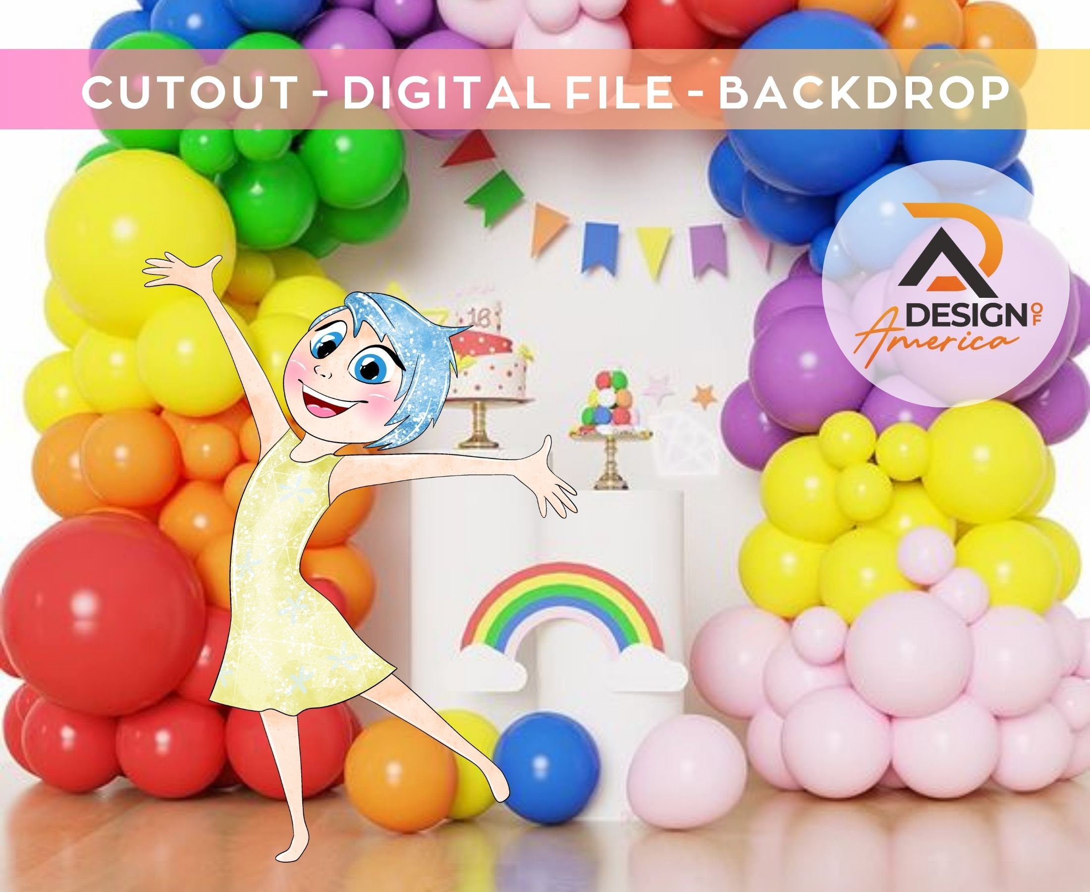 Joy From Inside Out Cutout, Inside Out Decor, Inside Out Decor Theme ...