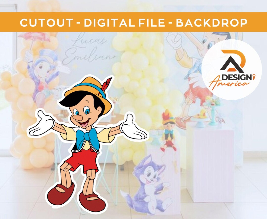 Pinocchio- Cutout, Party Decoration Pinocchio Theme, Birthday Party ...