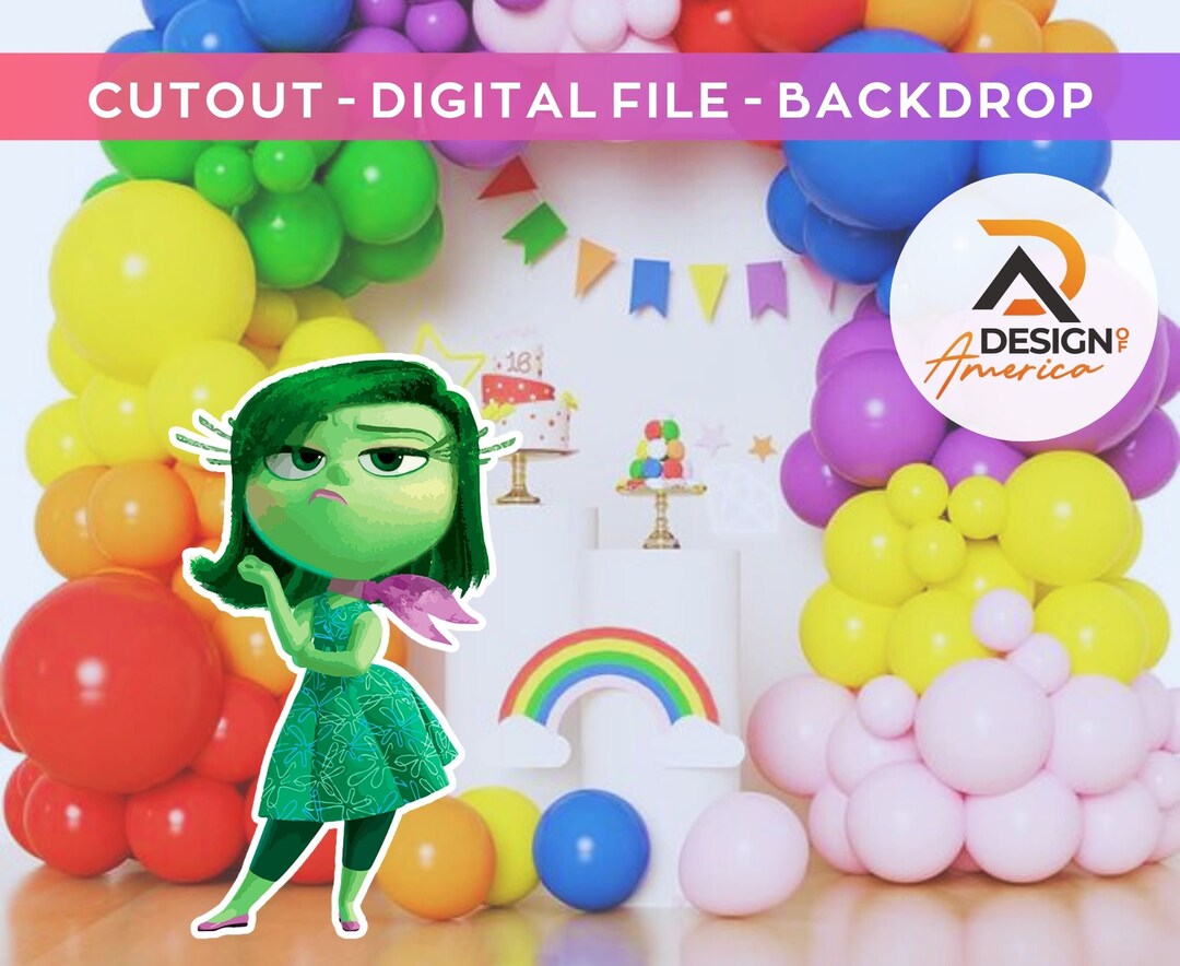 Inside Out Disgust Cutout, Inside Out Decoration, Inside Out Decoration ...