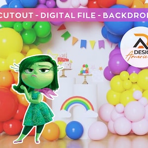 Inside Out Disgust Cutout, Inside Out Decoration, Inside Out Decoration ...
