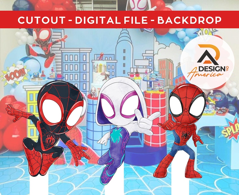 Spidey and His Amazing Friends - Cutout, Spidey Party Decoration Theme ...