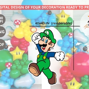 Super Mario Bros - Cutout, Super Mario Bros Party Decoration Theme ...