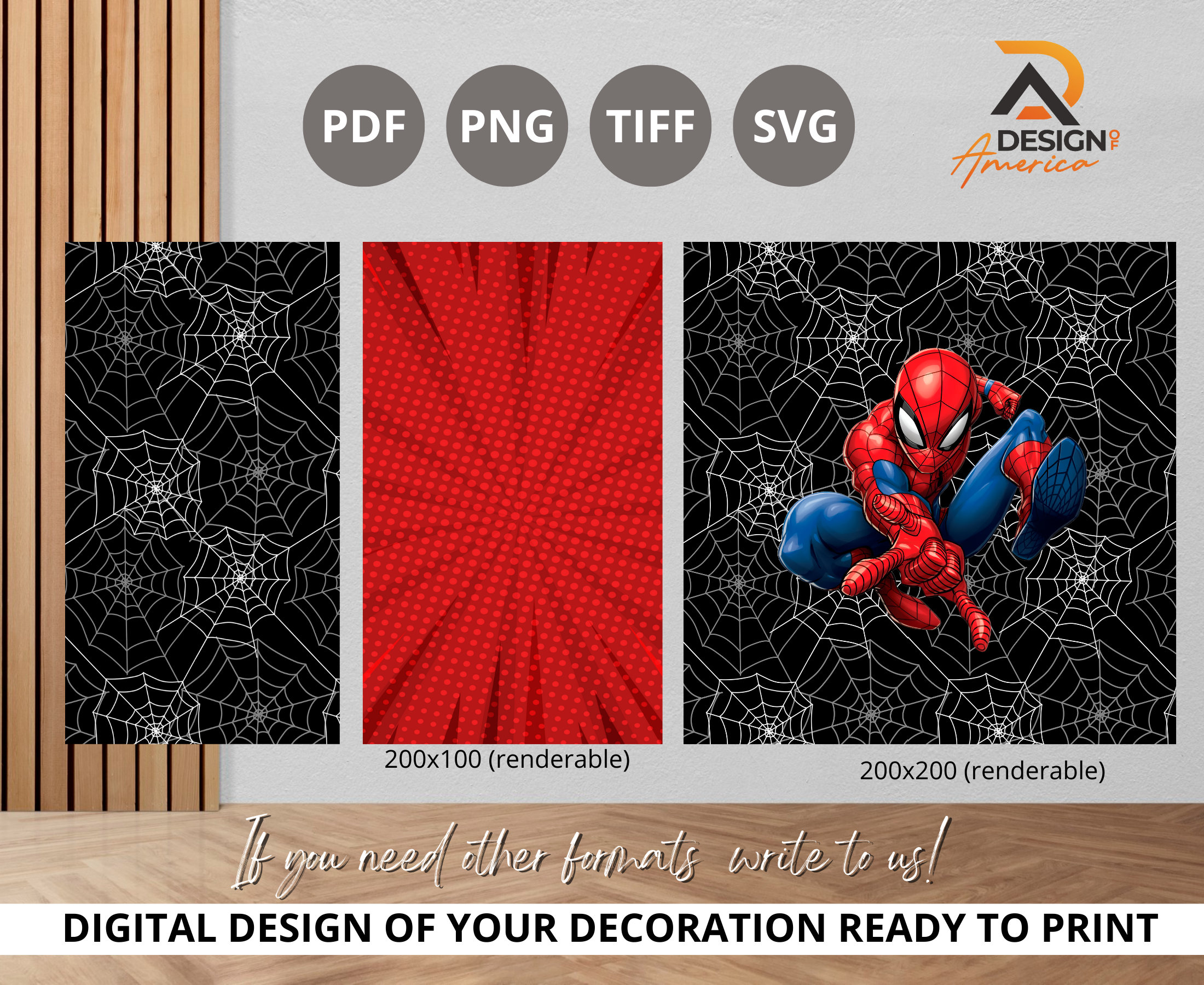 Spiderman Backdrops - Prop - Cutout - Bundle- Template - Party Decor ...