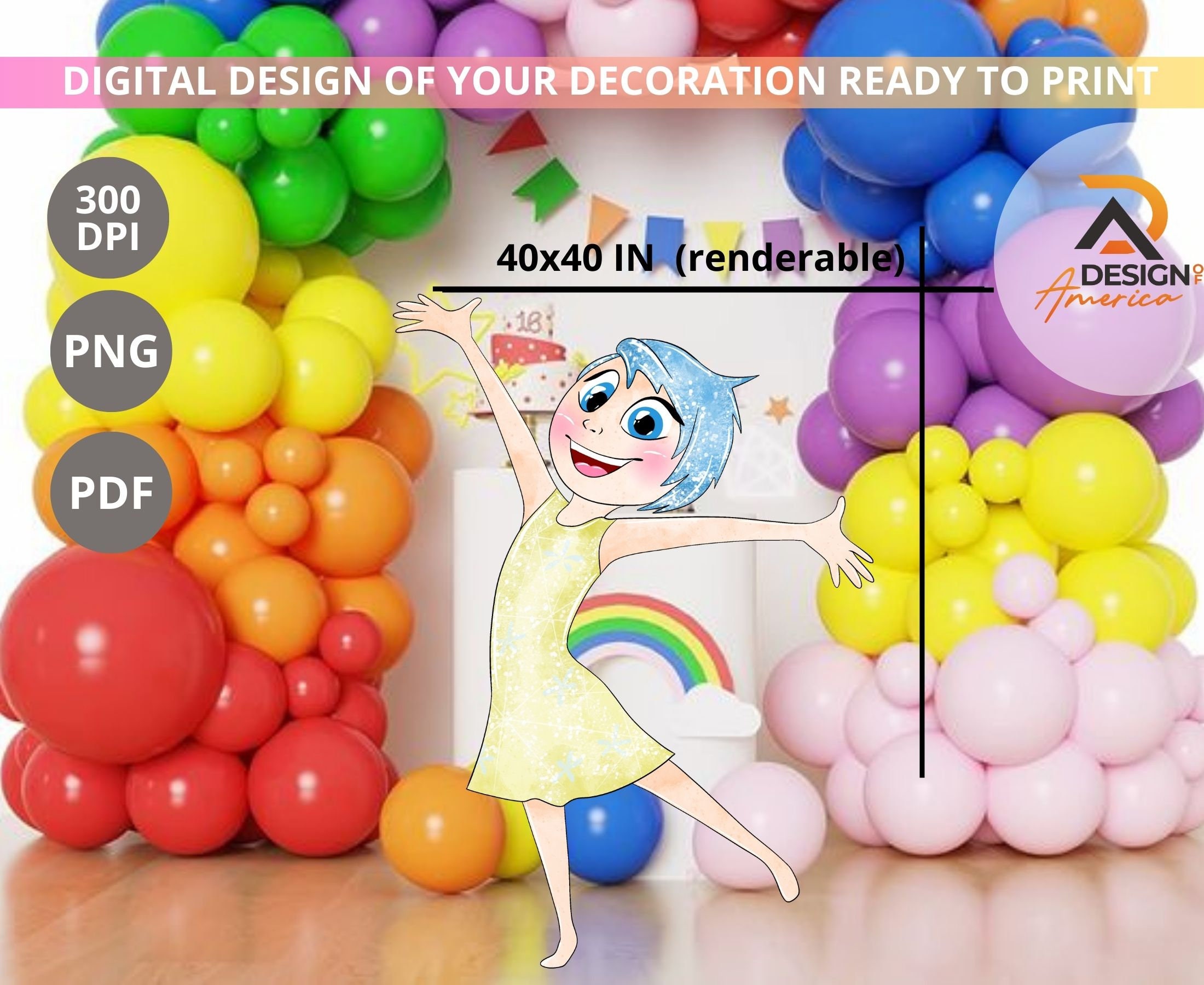 Joy From Inside Out Cutout, Inside Out Decor, Inside Out Decor Theme ...