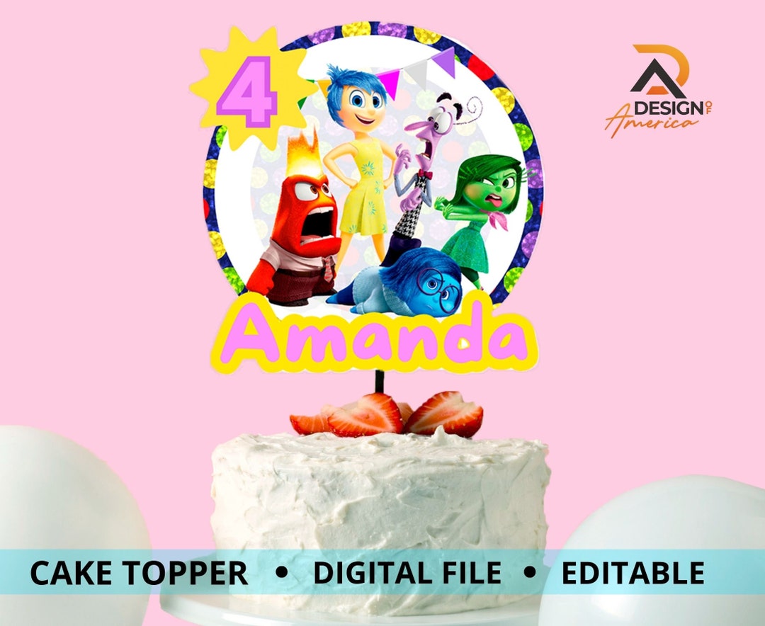 Inside Out Personalized Cake Topper | Inside Out Birthday Party ...