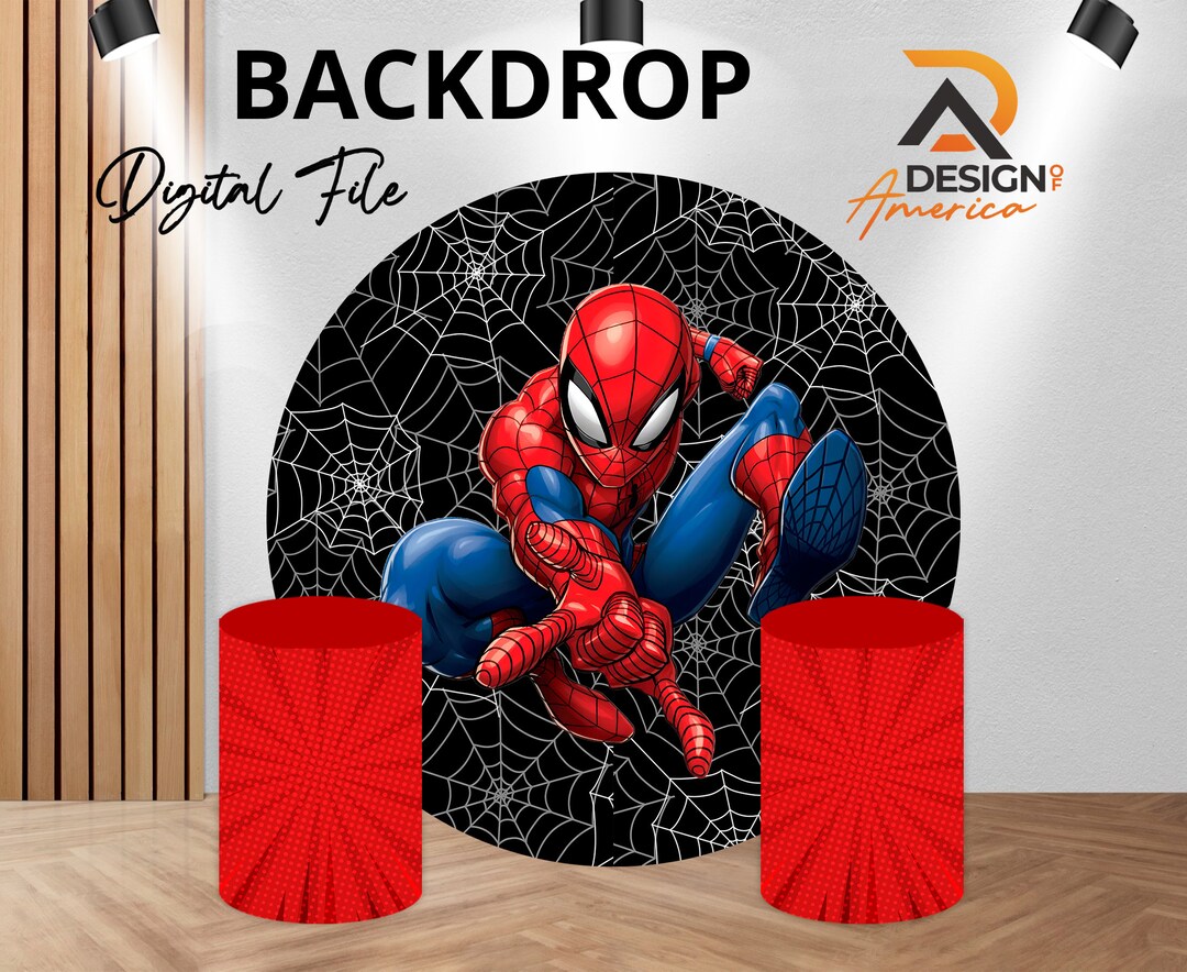 Spiderman Backdrops - Prop - Cutout - Bundle- Template - Party Decor ...