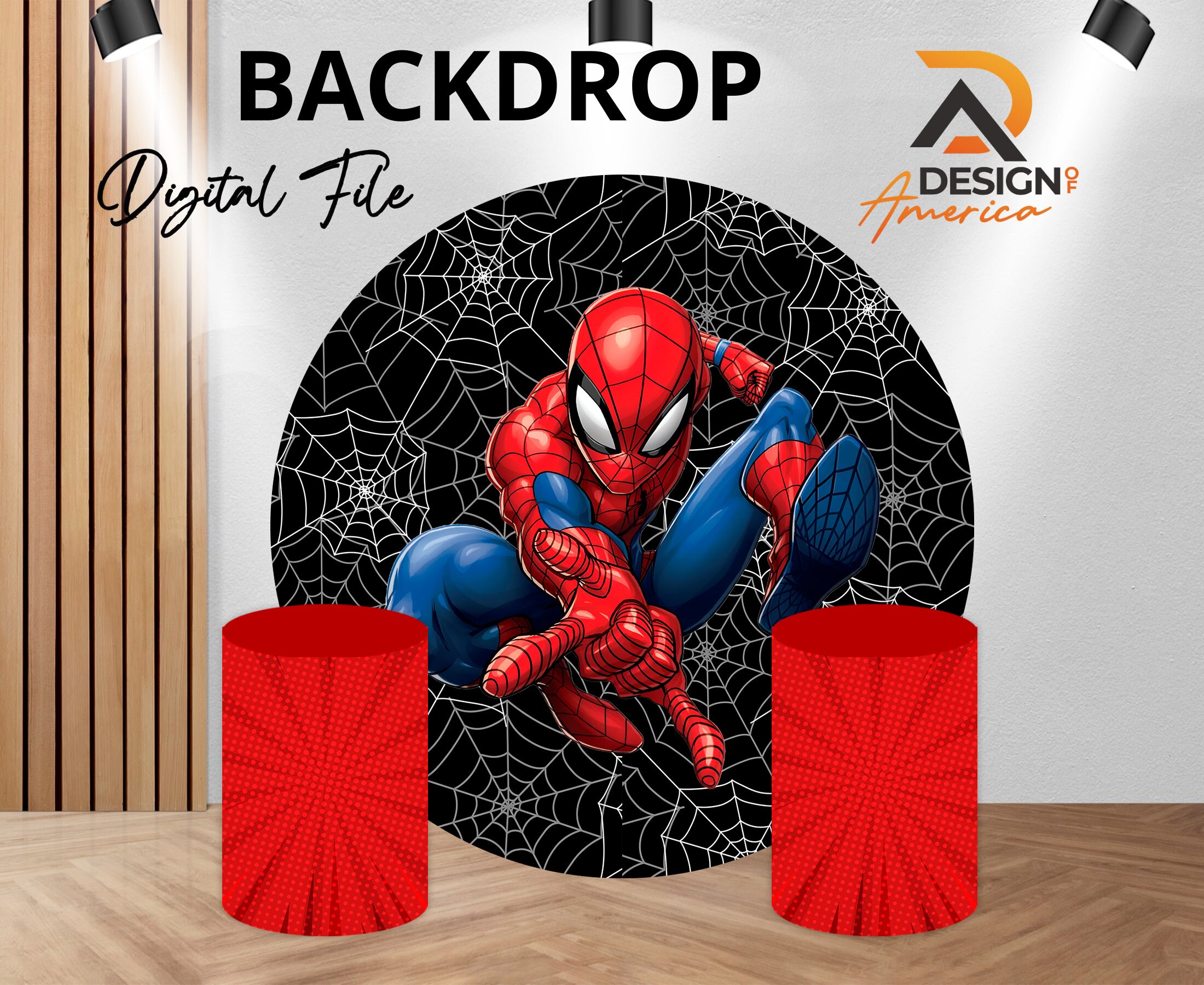 Spiderman Backdrops Prop Cutout Bundle Template Party Decor Business ...