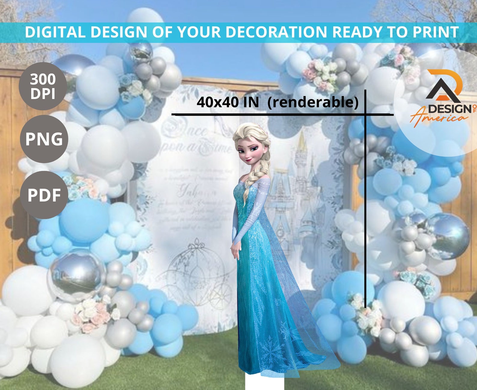 Frozen, Cutout, Elsa Party Decoration Theme, Birthday Party, Stand up ...