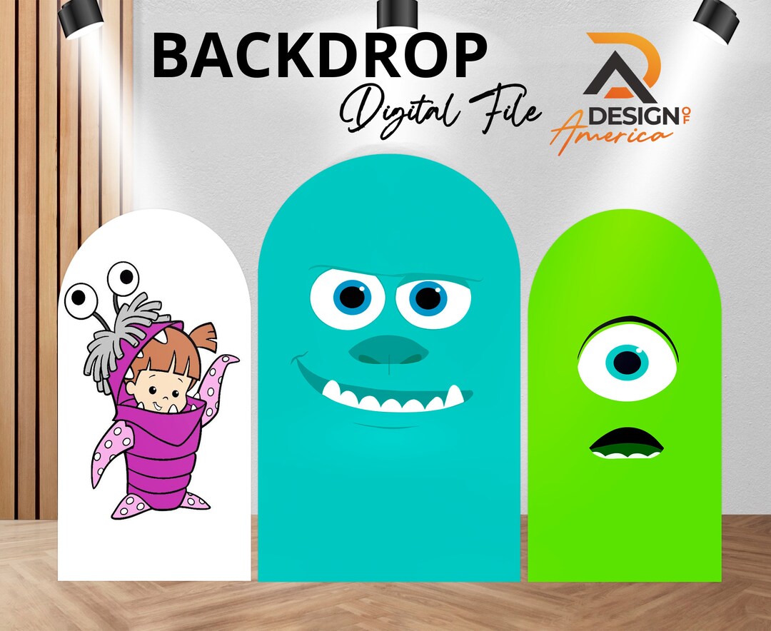 Backdrop Monster INC - Monster INC Birthday Party Decor, Monster INC ...