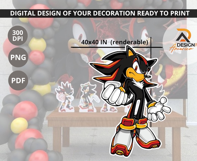 Sonic Character Cardboard Cutouts - Shadow Party Decorations - Take ...