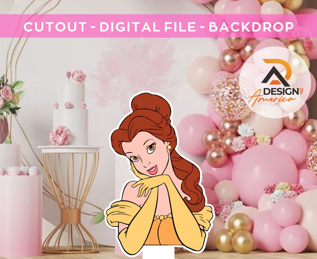 Belle Cutout, Beauty and the Beast Decoration, Belle Party Decoration ...