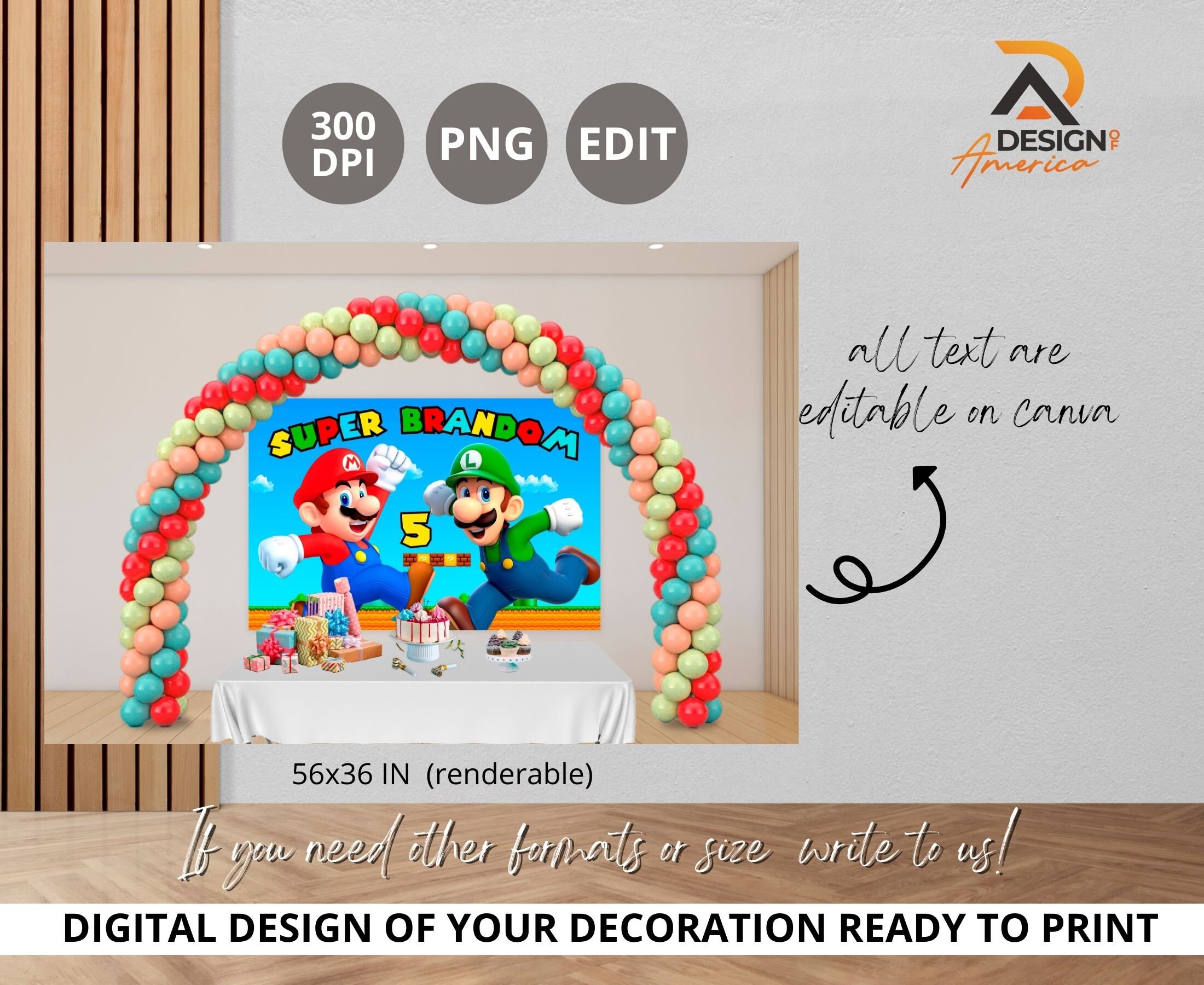 Super Mario Backdrop, Super Mario Banner, Super Mario Printable ...