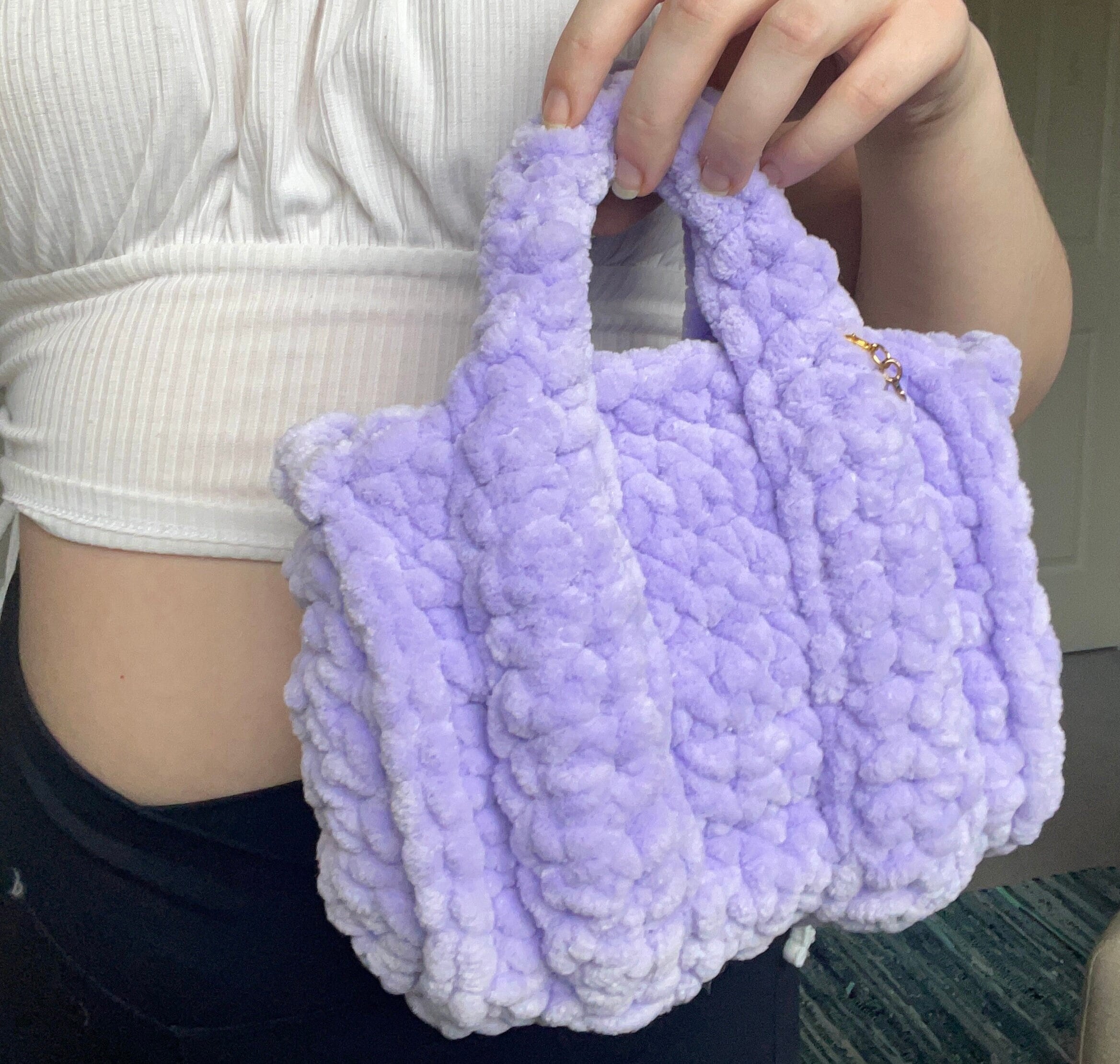 Chunky and Fluffy Crochet Hangbag Purse - Etsy