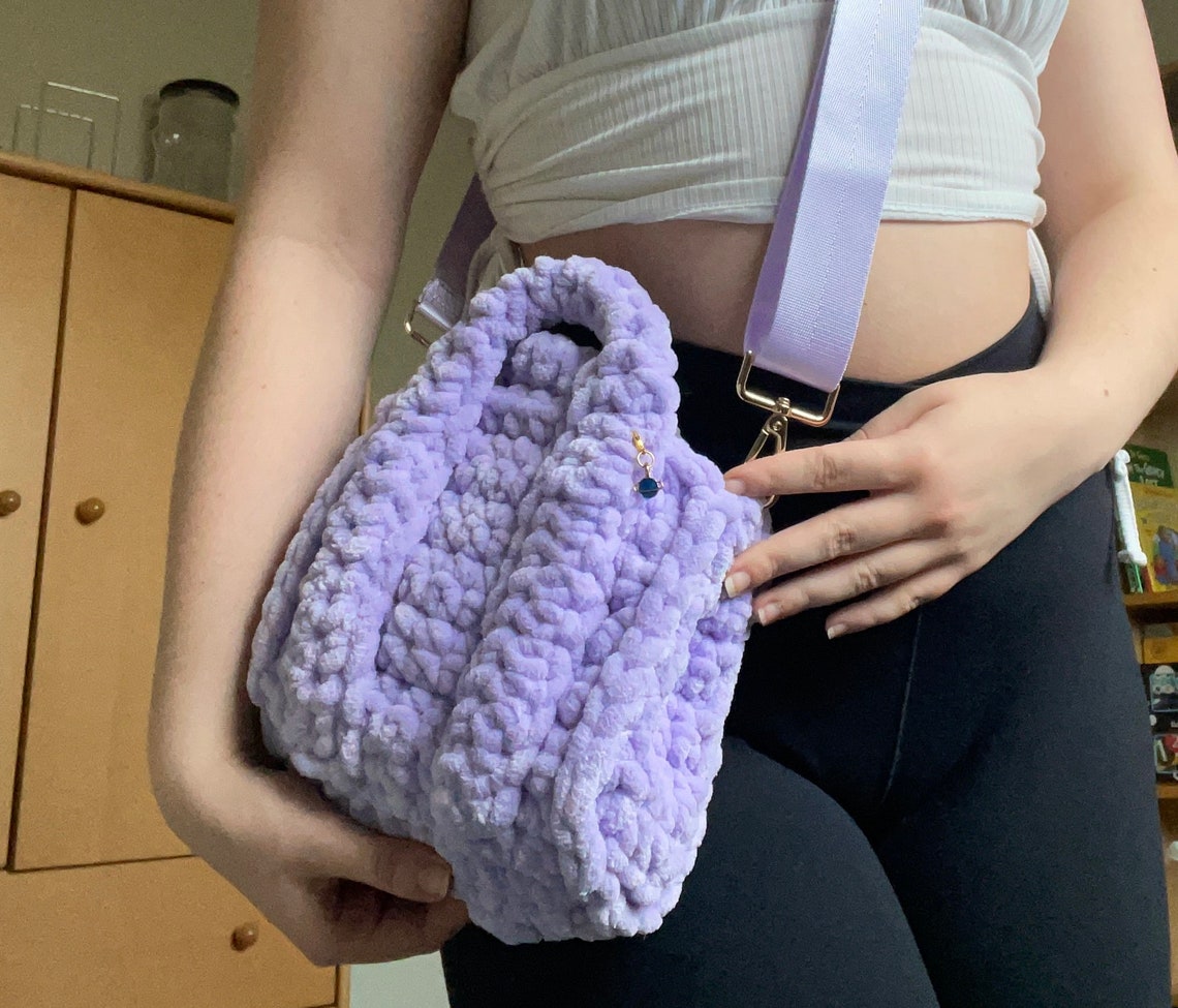 Chunky and Fluffy Crochet Hangbag Purse - Etsy