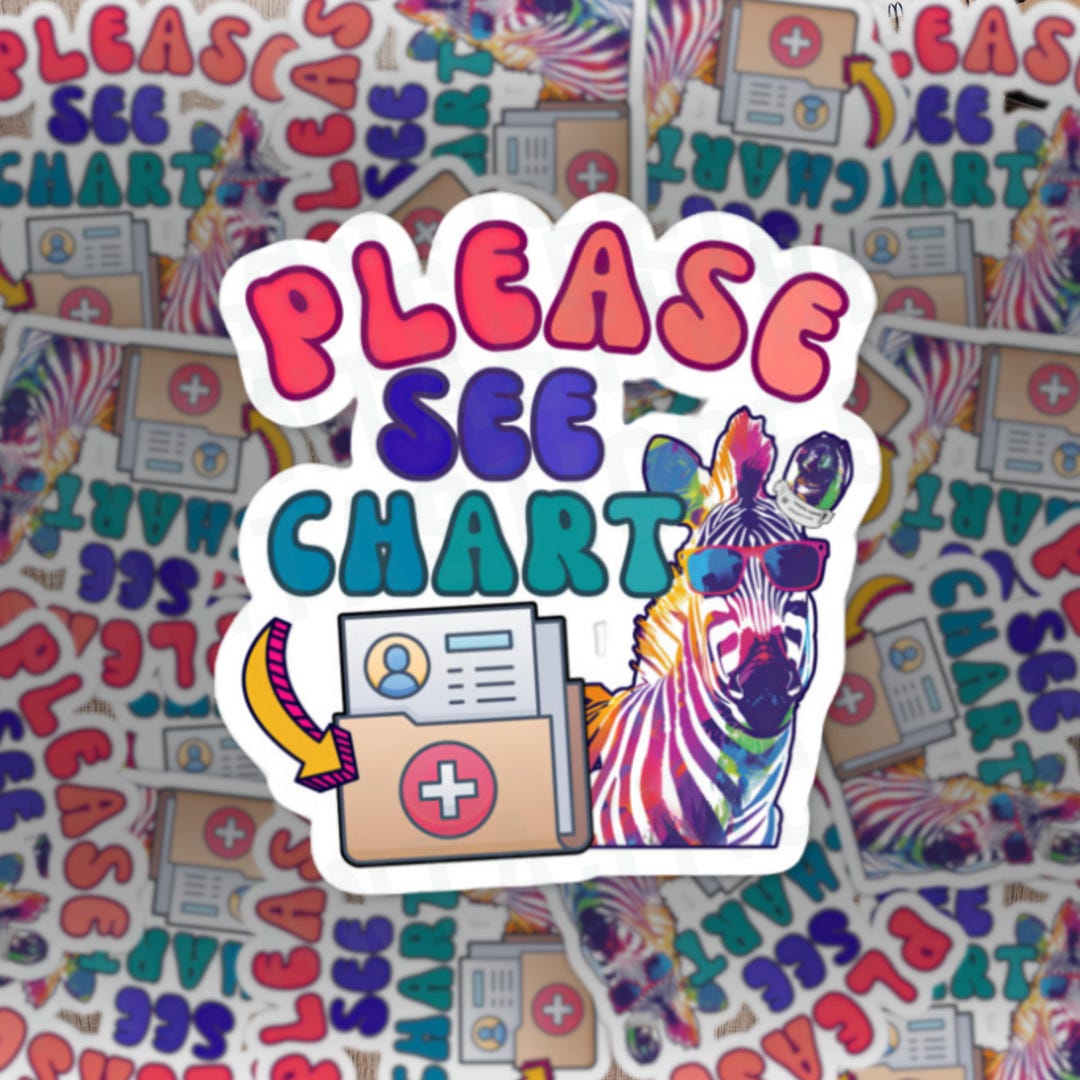 Unique Decal Cute Medical Chart Disability Medically Complex Pain Zebra ...