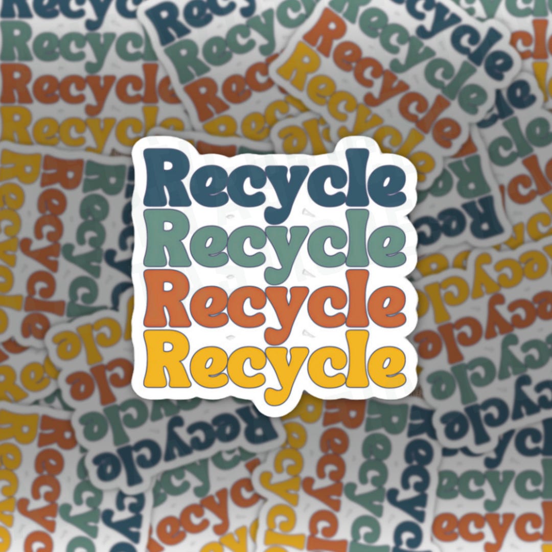 SML Decal FSTRACKING Cute Recycle Stickerbomb Retro Style Earth Nature ...