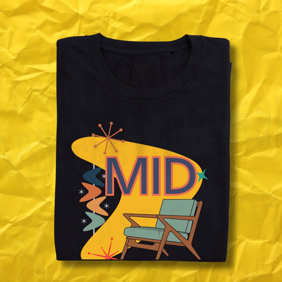 XS-5X Cute Funny Mid Meme Shirt Soft Graphic Tee Mid Century Modern Mid ...