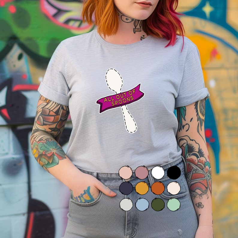 Cutespoonies Plastic Spoon T-shirt Chronic Pain Zebra Chronically ...