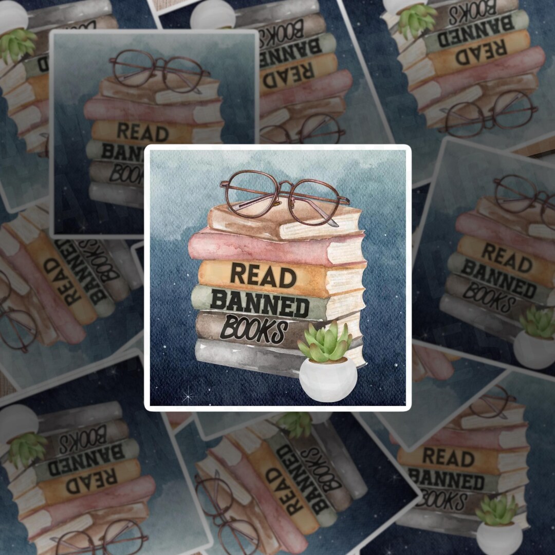 Unique Decal FSTRACKING Cute Read Banned Books Sticker Library ...