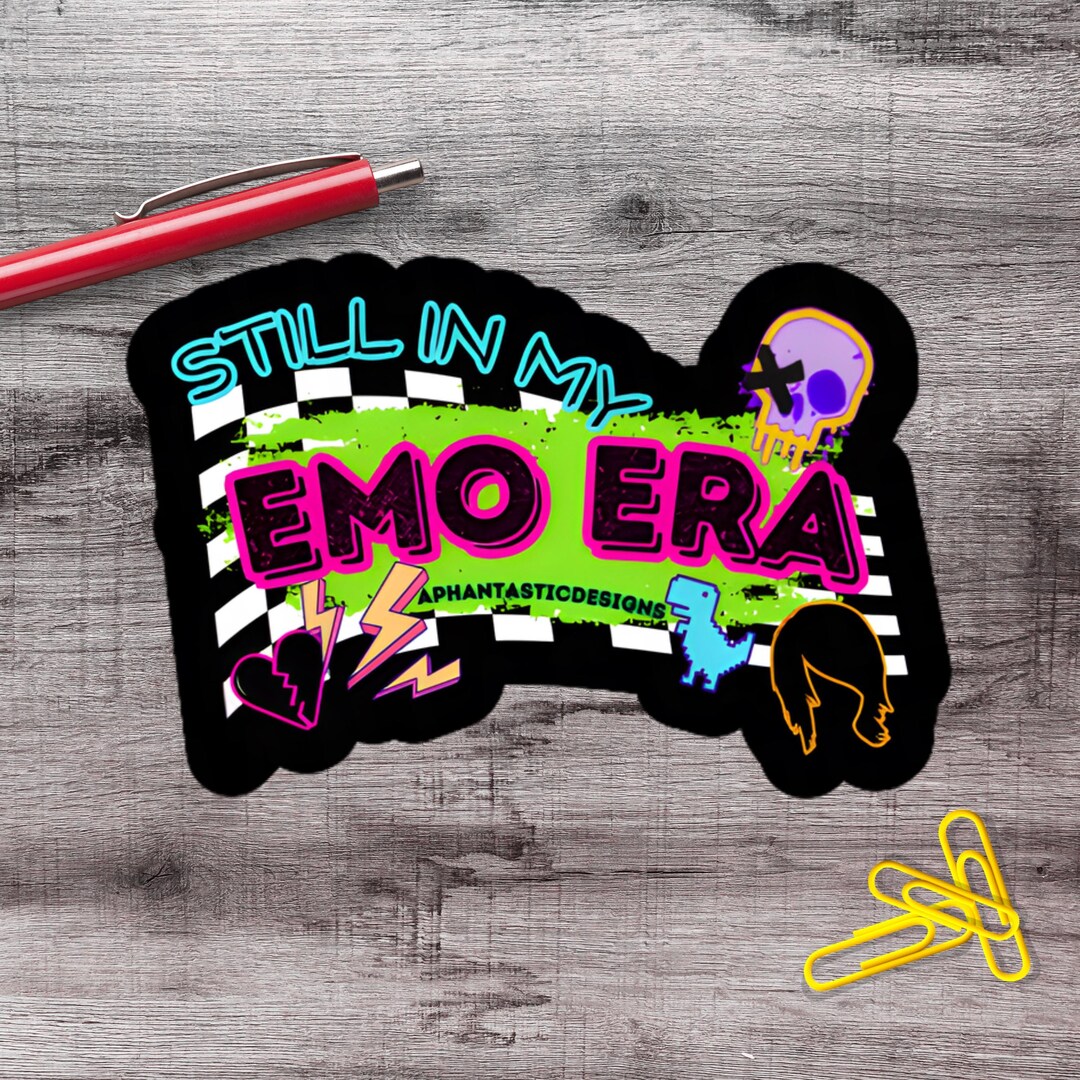 2"-6" Vinyl Funny Elder Emo Era Sticker Y2K Forever 90s 2000 Goth Scene ...