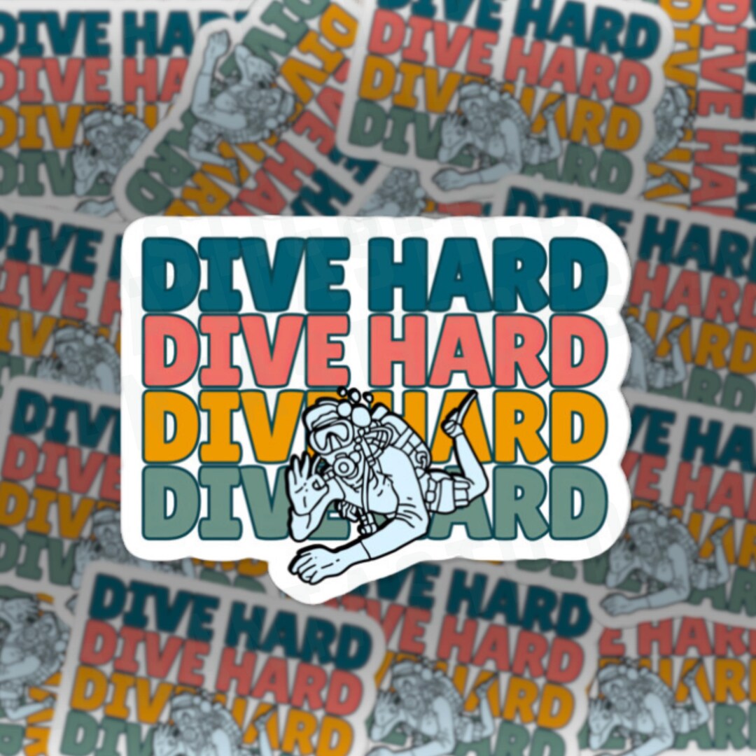 Unique Decal Cute Scuba Diver Sticker Diving Boat Lake Ocean Adventure ...