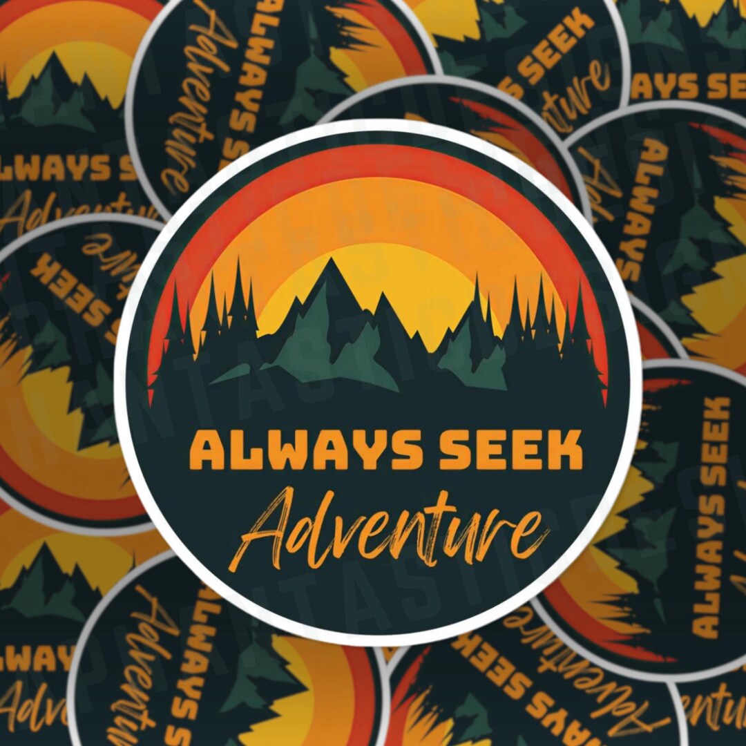 Unique Decal Cute Seek Adventure Sticker Camping Family Woods Nature ...