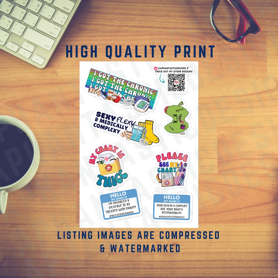 2 Stickerbomb Sheet, 2 Inch Sticker Decal Sheet Ehlers Danlos 7 ...