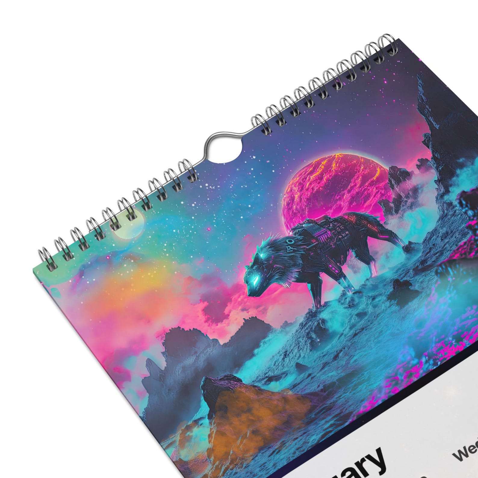 Psychedelic Cyberpunk Alien Beasts Animal Hanging Wall Calendar 2025 ...