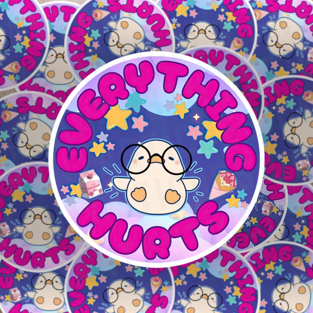 SML Decal FSTRACKING Cute Everything Hurts Kawaii Cutecore Sticker ...