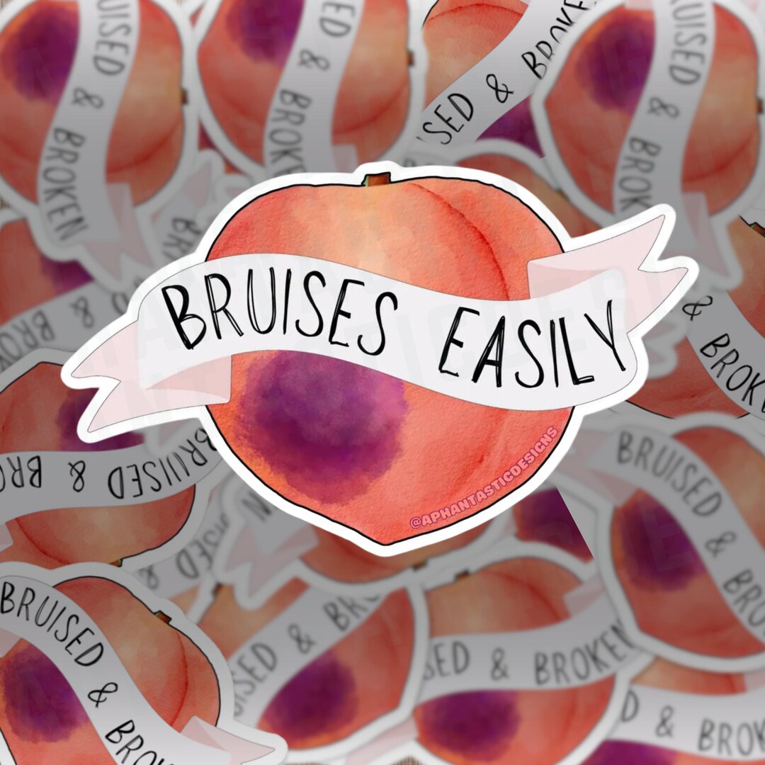 Unique Decal Cute Bruised Peach Ehlers Danlos Pain Zebra Chronically ...