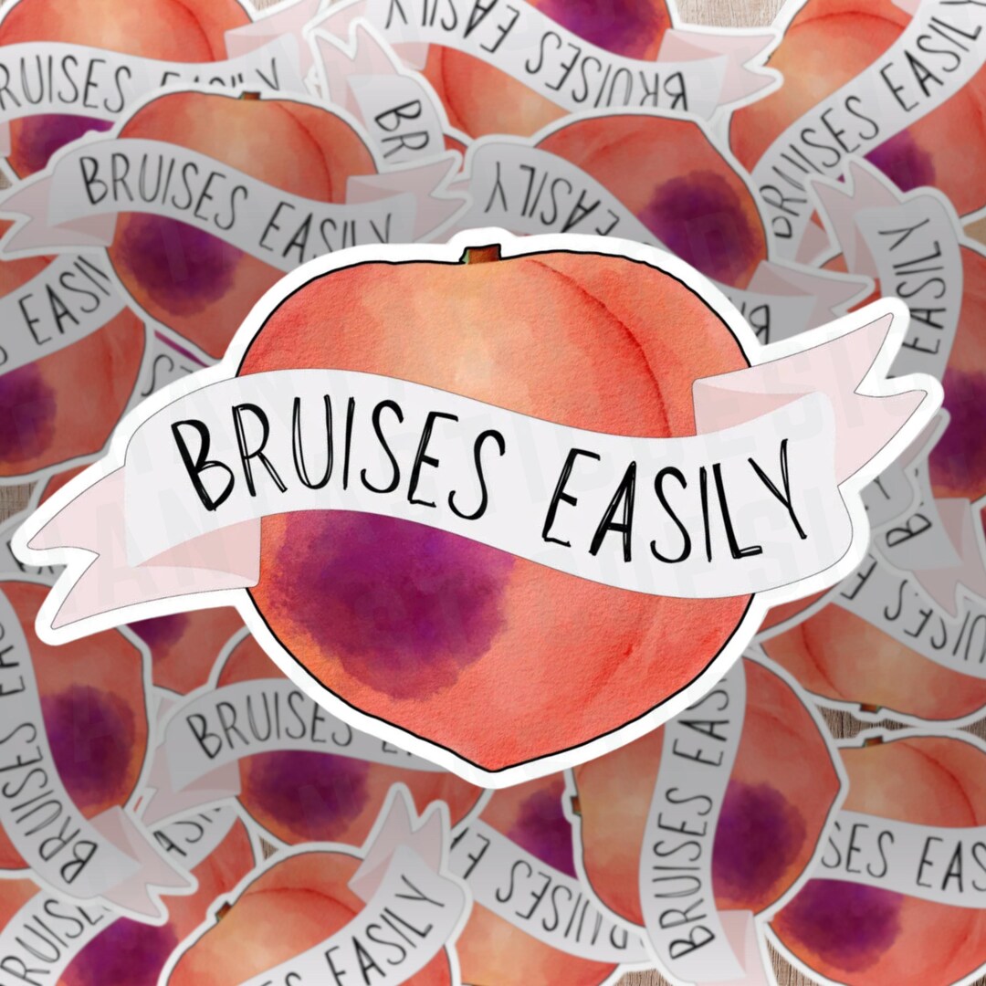SML Decal FSTRACKING Cute Bruised Peach Ehlers Danlos Pain Zebra ...