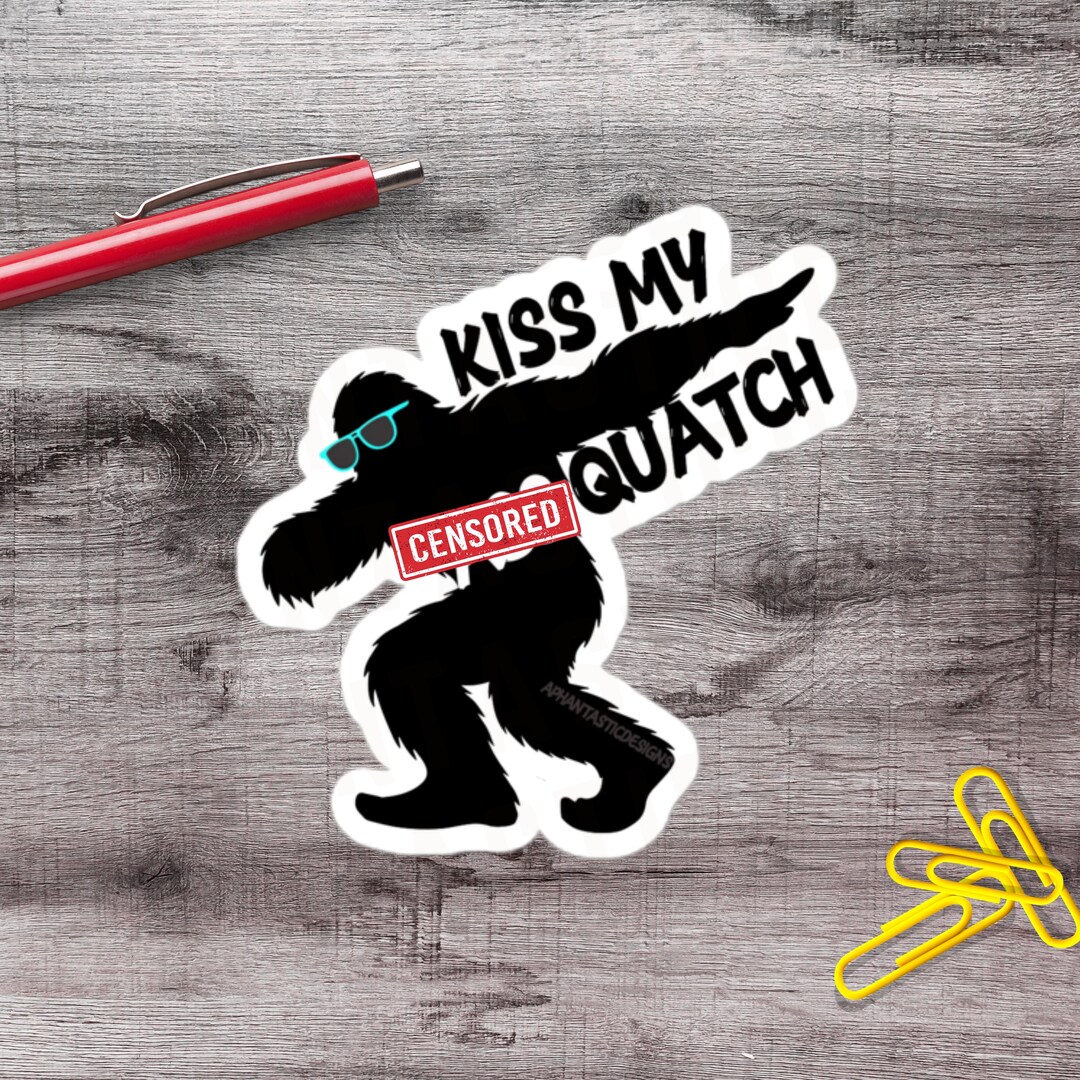 2-6 Inch NSFW Funny Bigfoot Dabbing Sunglasses PNW Sasquatch Rude Truck ...