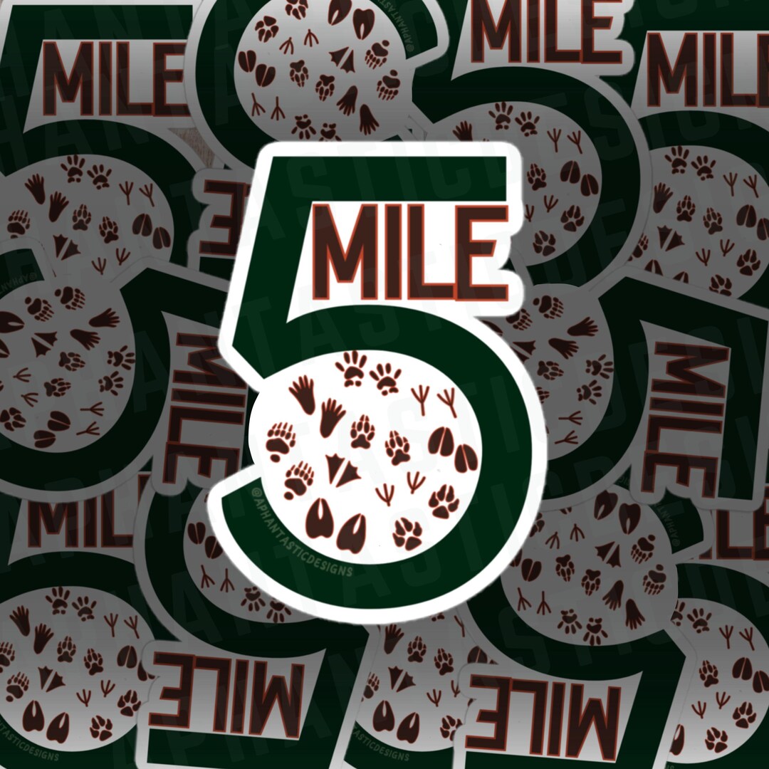 5 Mile Sticker Five Mile Sticker 1 Pc 50 Pc 100 Pc Spokane Sticker ...