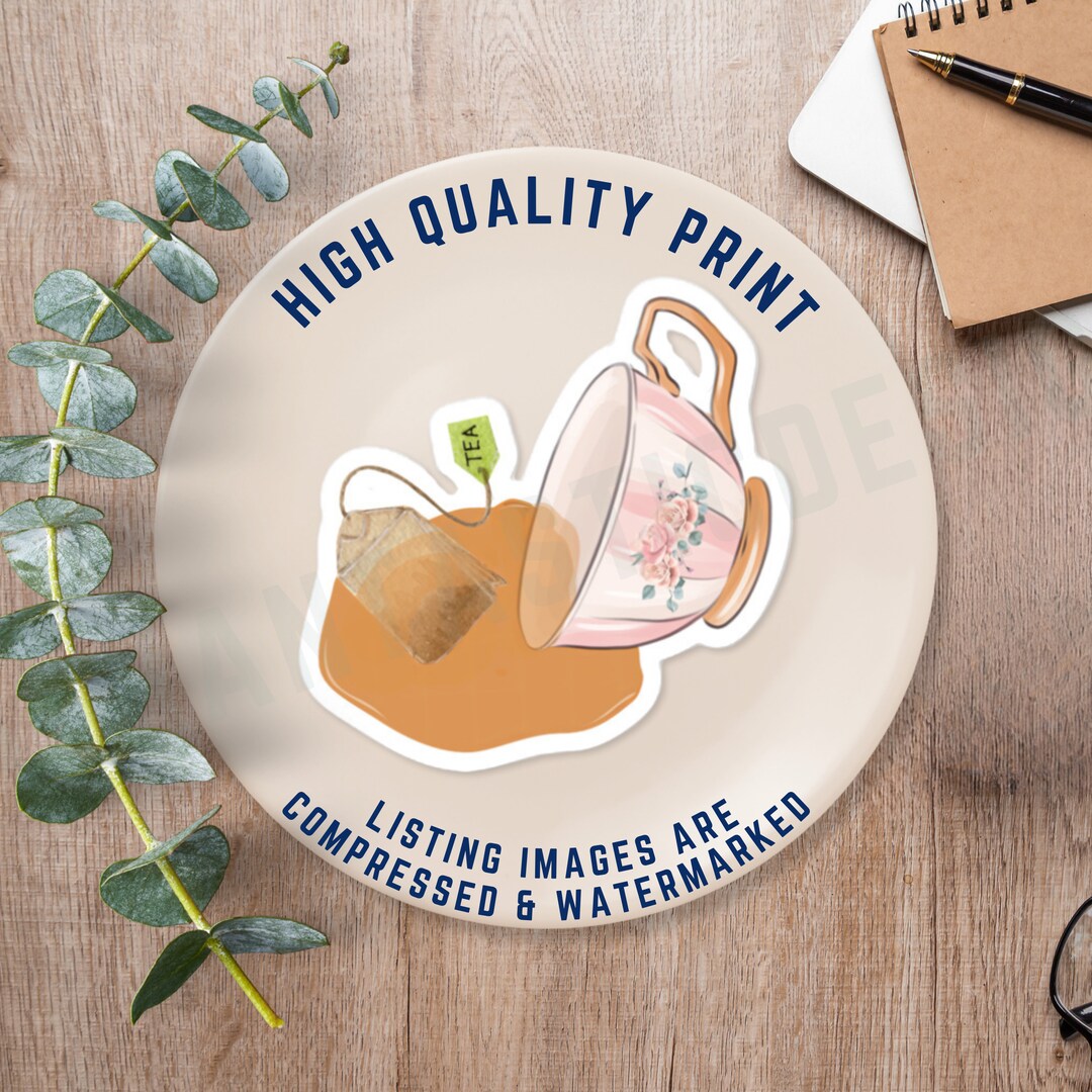 S/M/L Cute Decal Spilled Tea Bubble Free Stickerbomb Sticker Spilt ...