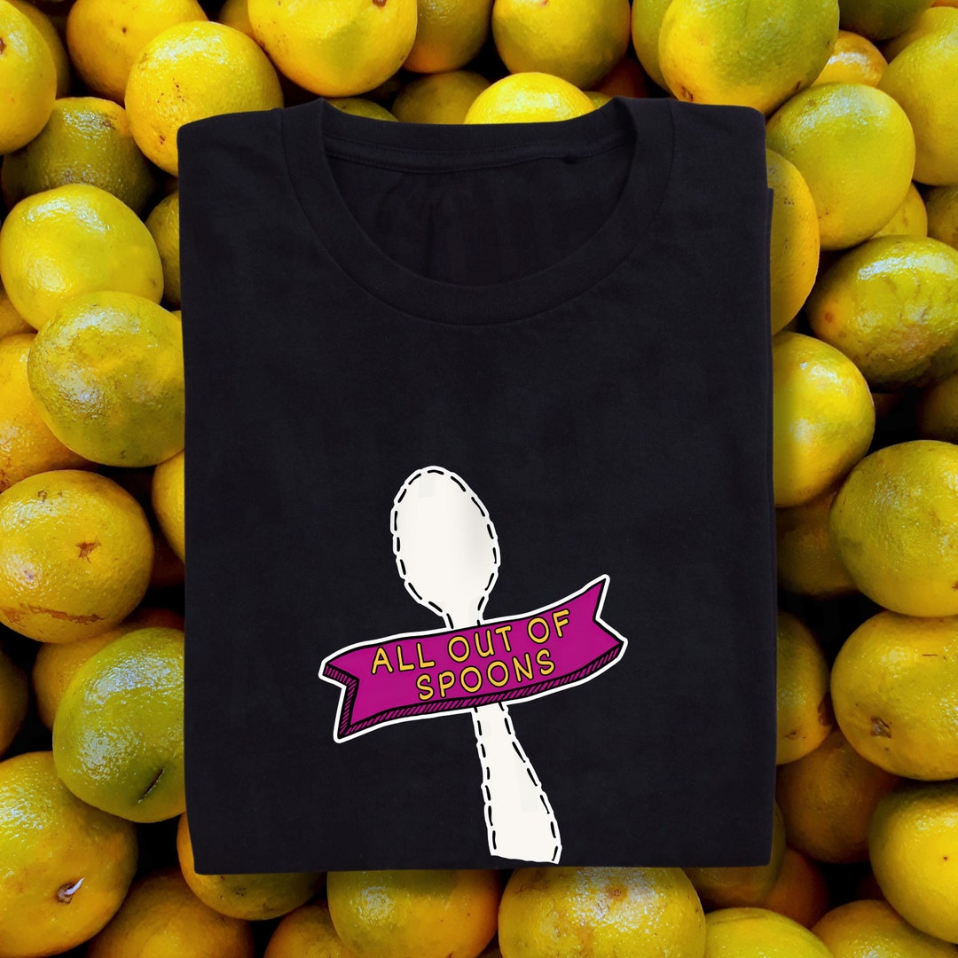 Cute XS-5X Spoonies Spoons T-shirt Chronic Pain Zebra Chronically ...