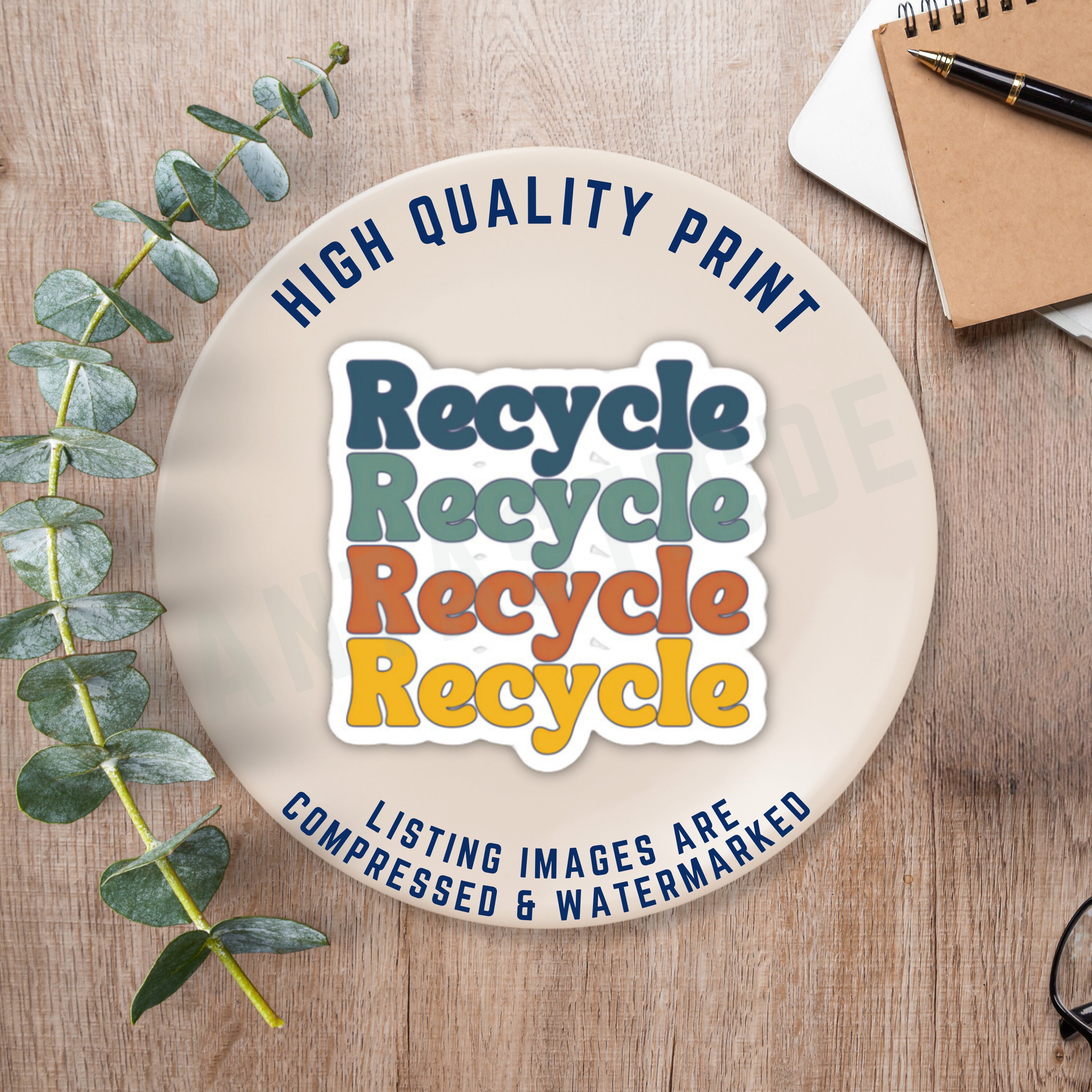 SML Decal FSTRACKING Cute Recycle Stickerbomb Retro Style Earth Nature ...