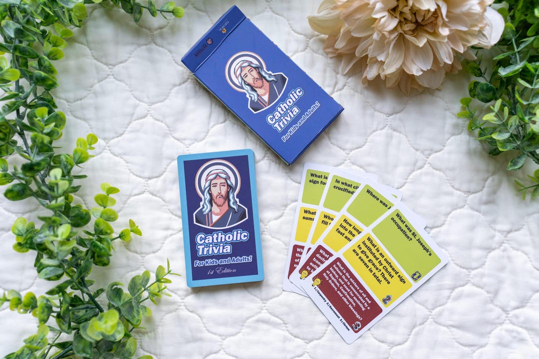 Catholic Trivia Catechism and Bible Game - Etsy
