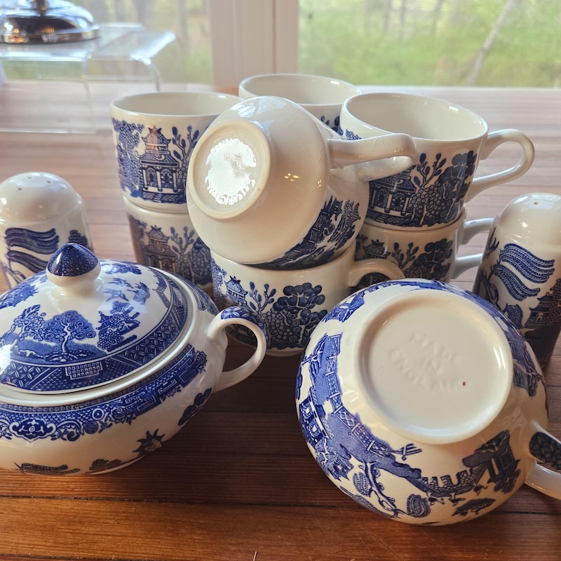 Blue Willow Tea Set - Etsy