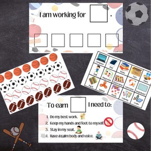 SPORTS THEME | Behavior Chart | Visual Behavior Chart | Positive ...