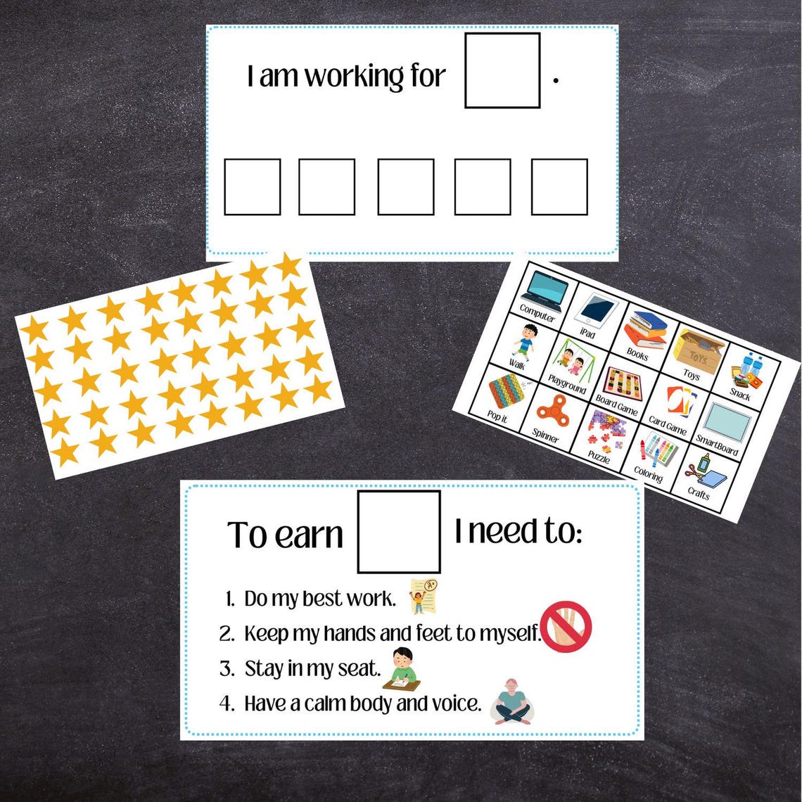 Behavior Chart | Visual Behavior Chart | Positive Reinforcement | Star ...