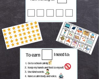 Behavior Chart | Visual Behavior Chart | Positive Reinforcement | Star ...