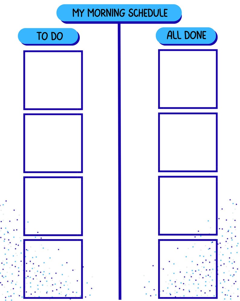 Editable Visual Schedule for Kids | Morning and Evening Routine Chart ...